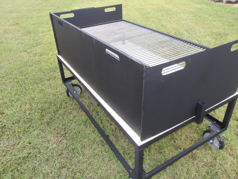 #0107 Fire Table & Grill w/ Wind Block & Casters – Heritage Backyard Inc.