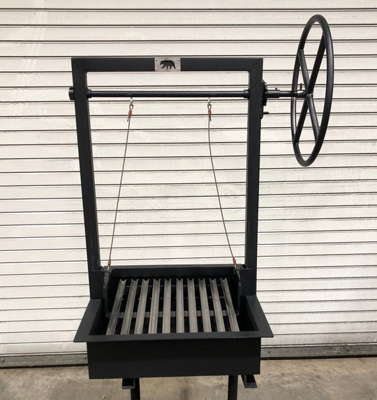 Fireplace with BBQ Grill Insert and Storage – Heritage Backyard Inc.