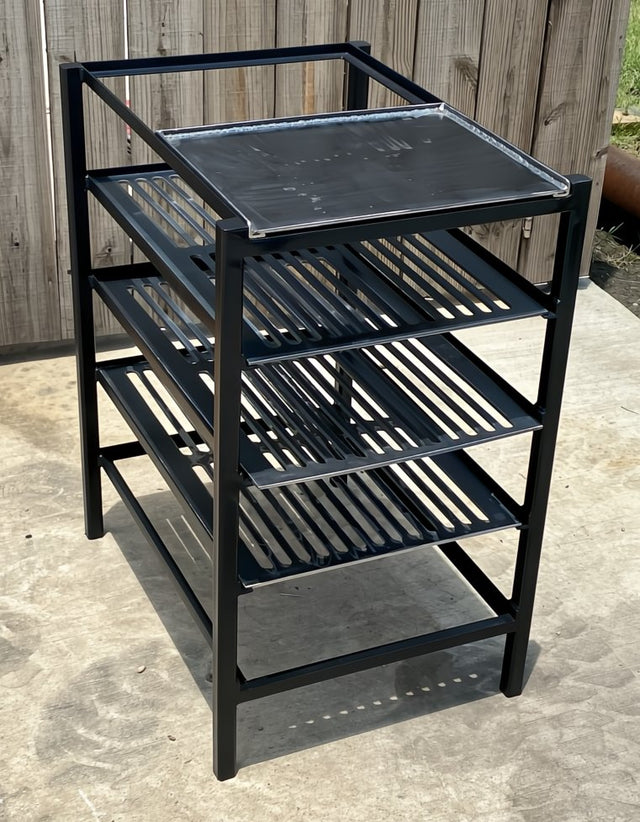 Small Tiered BBQ Rack for multi level outdoor cooking.