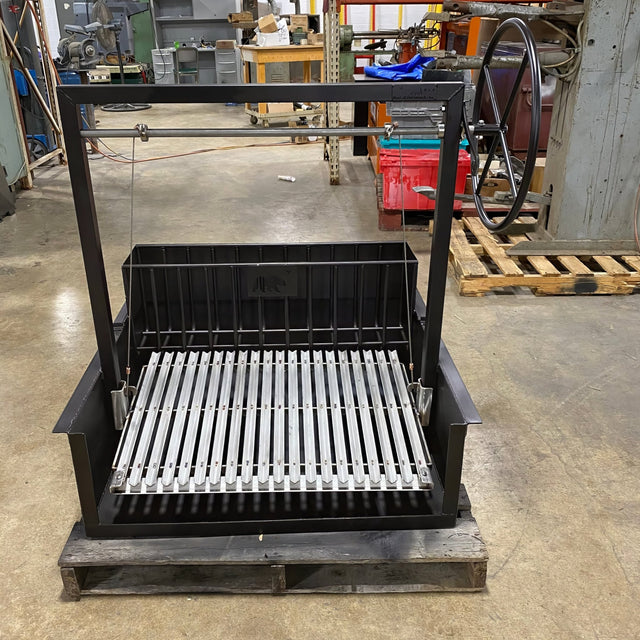 BBQ Grills with a Cart and a Rear Brasero