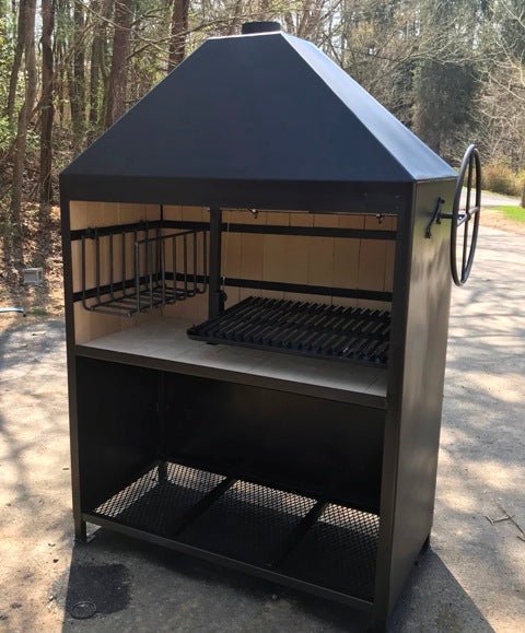 Argentine BBQ Grills with a Cart and a Side Brasero – Heritage Backyard ...