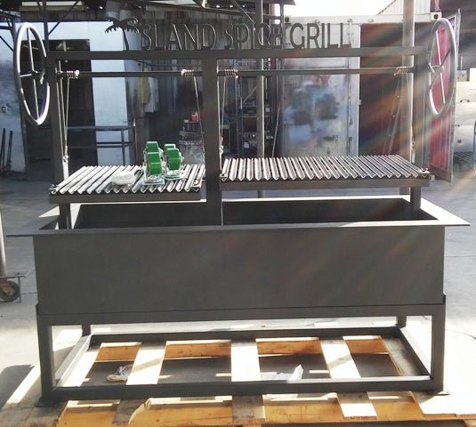 Fireplace with BBQ Grill Insert and Storage – Heritage Backyard Inc.